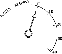Power reserve indicator
