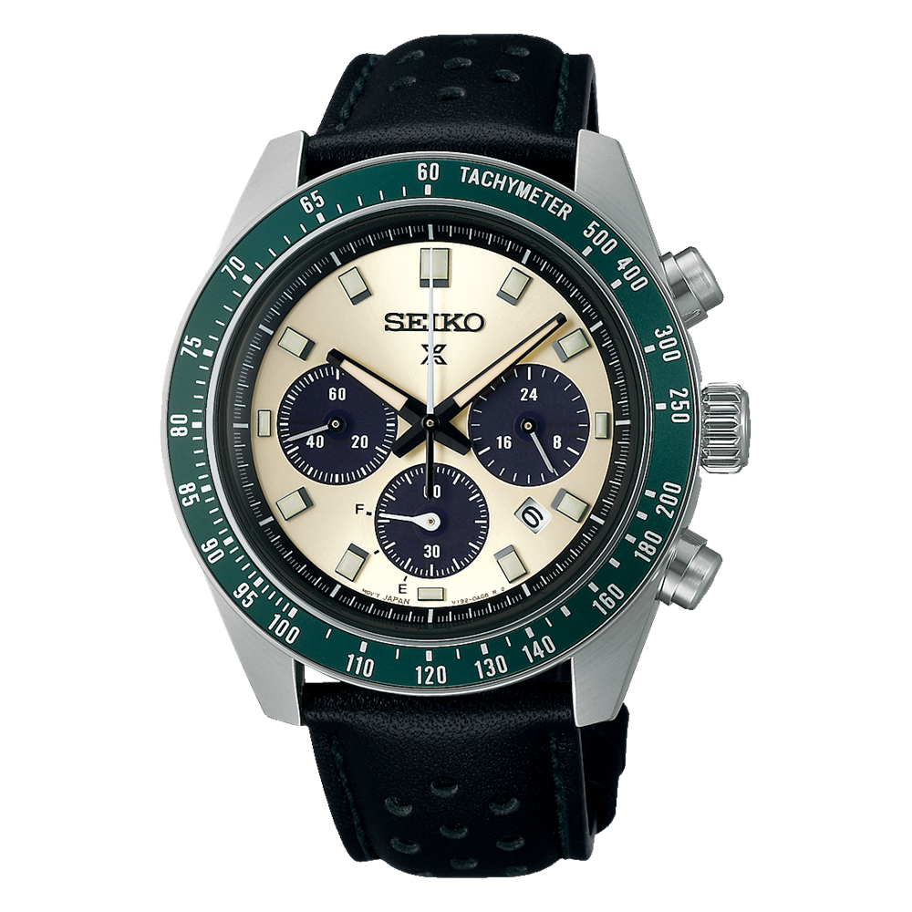 Seiko Prospex Solar Powered Speedtimer Leather Strap - SSC943P1 ...